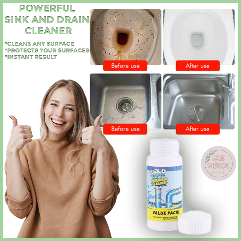 POWERFUL SINK & DRAIN CLEANER/HIGH EFFICIENCY UNCLOG DRAINAGE CLOG ...