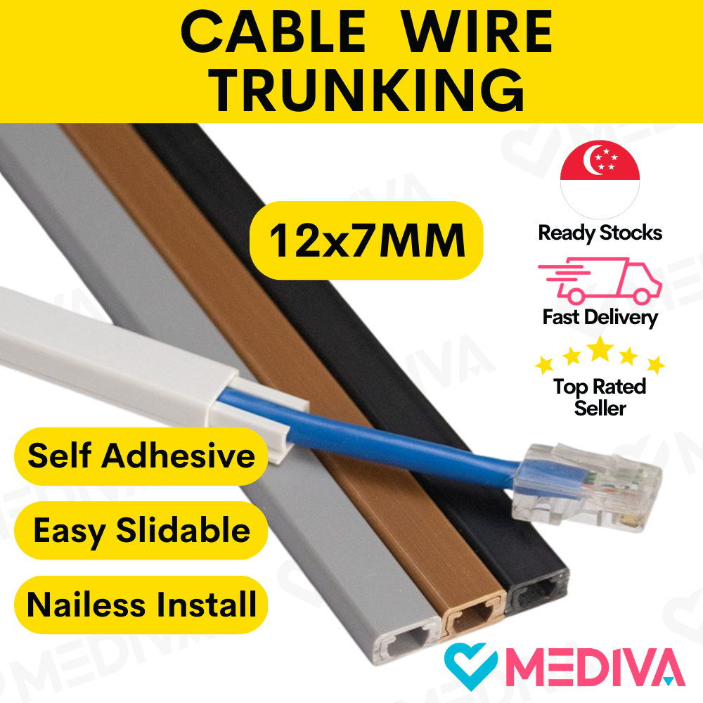 Electrical Cable Trunking Strip with Self Adhesive Slidable PVC Wire ...