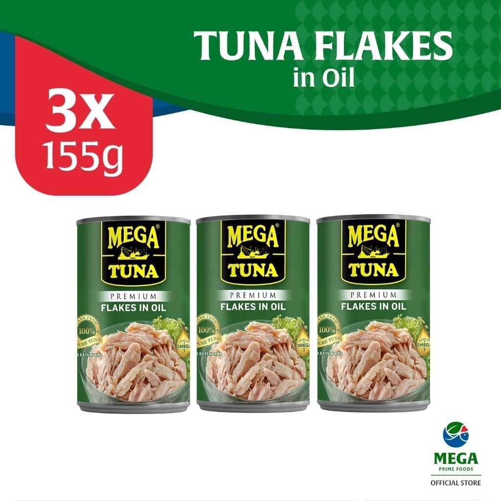 Mega Tuna Flakes In Oil Easy Open Can 155G By 3'S | Lazada PH