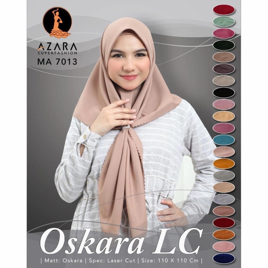 Premium Hijab Segiempat Laser Cut Oskara Polos Azara Voal Miracle Plain Jilbab Hijab | Lazada ...