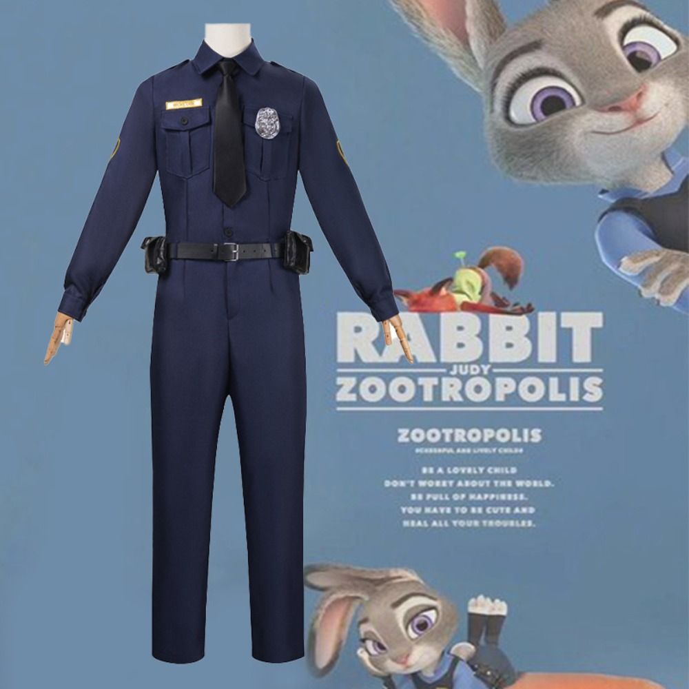 Cartoon Movie Judy Rabbit Cosplay Costume Full Set Fantasy Roleplay ...
