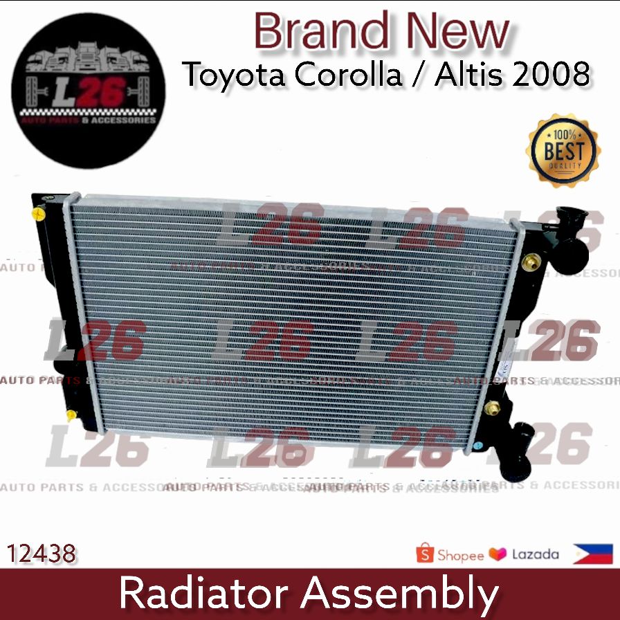 Toyota Corolla / Altis 08 Radiator Assembly 16410-22180 600X378 PA26 ...
