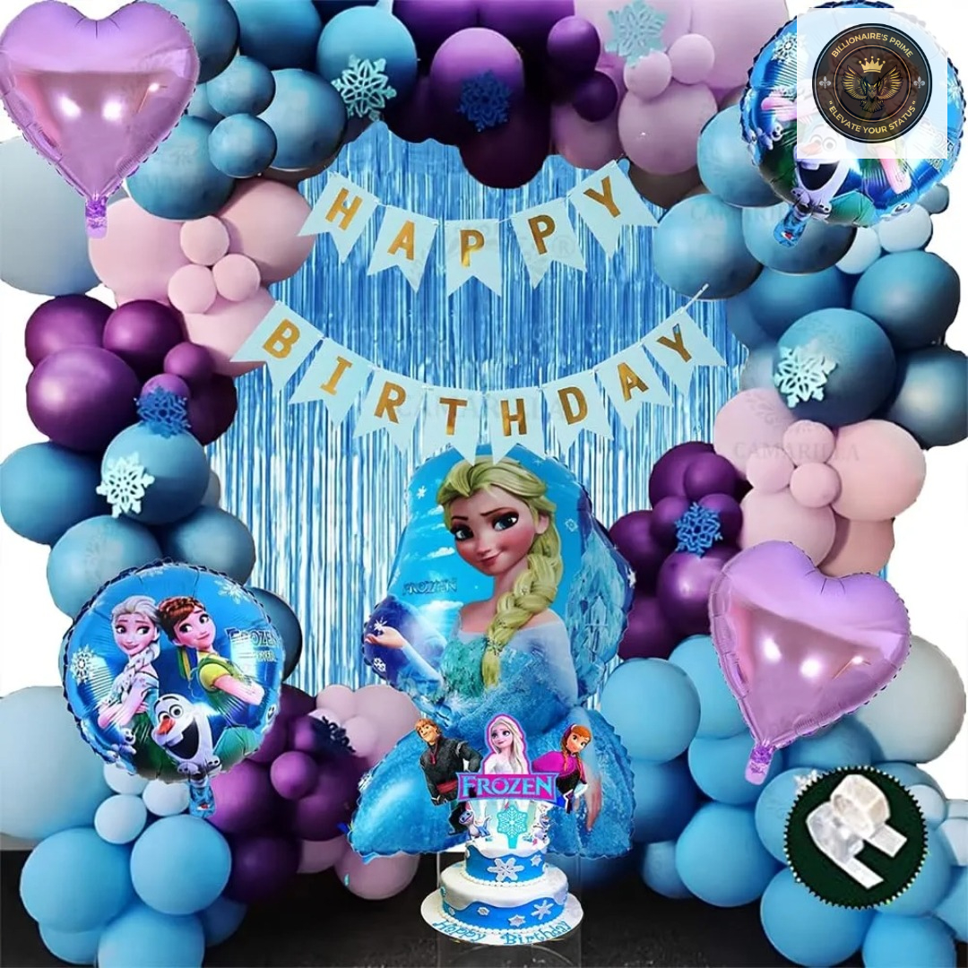 PRIME STORE Frozen Elsa Birthday Theme Decoration Full Set for Birthday ...