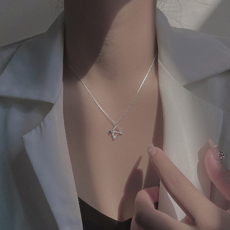 【Hot demand】Cupid's Arrow Necklace Women's Niche Design Advanced Flash ...