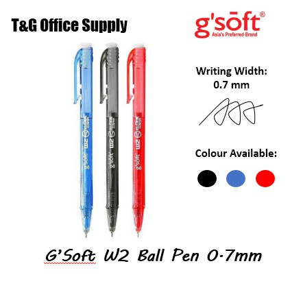 G'Soft W2 Ball Pen 0.5mm / 0.7mm | Lazada