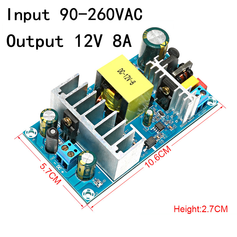 AC 90-260V ถึง DC 12V 1A 2A 4A 6A 8A 13A 17A 12W-204W โมดูลสวิทช์ AC-DC ...