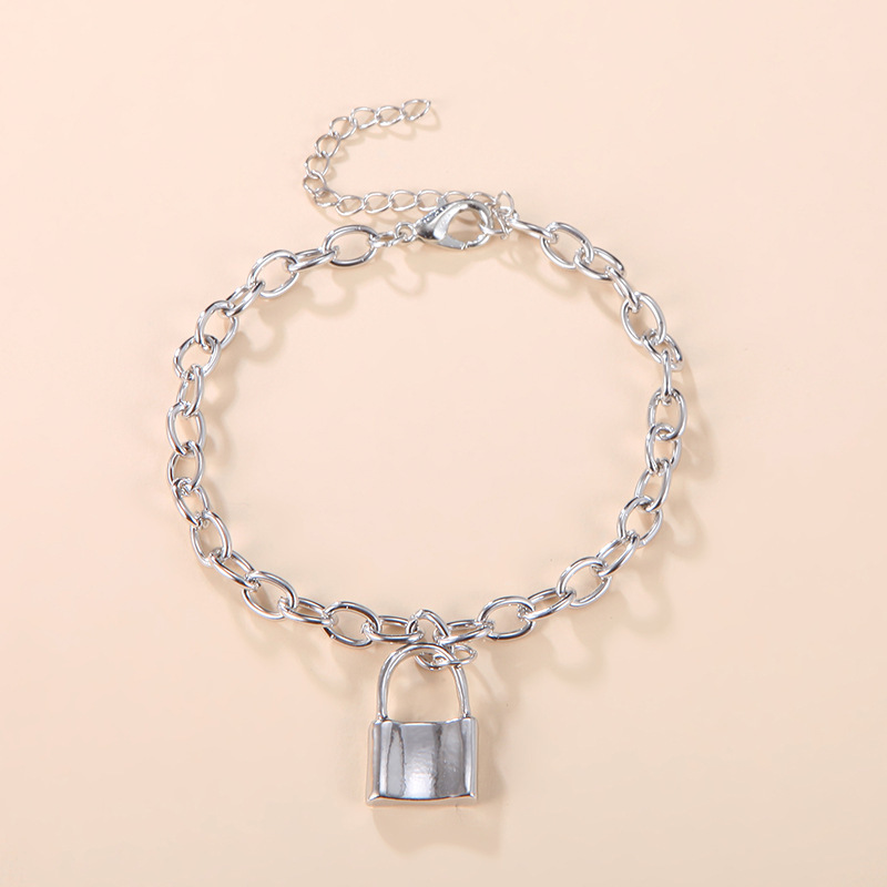 Ins Hong Kong Style Chain Lock Bracelet Female Korean Style ...