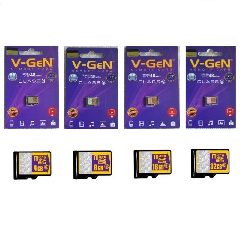 VGEN V-Gen Micro SD Memory card Class 6 4GB/8GB/16GB/32GB SPEED 48MB/S ...