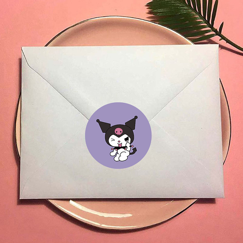 500PCS/Roll Cartoon Sanrio Stickers Kuromi Melody DIY Decoration Muqin ...