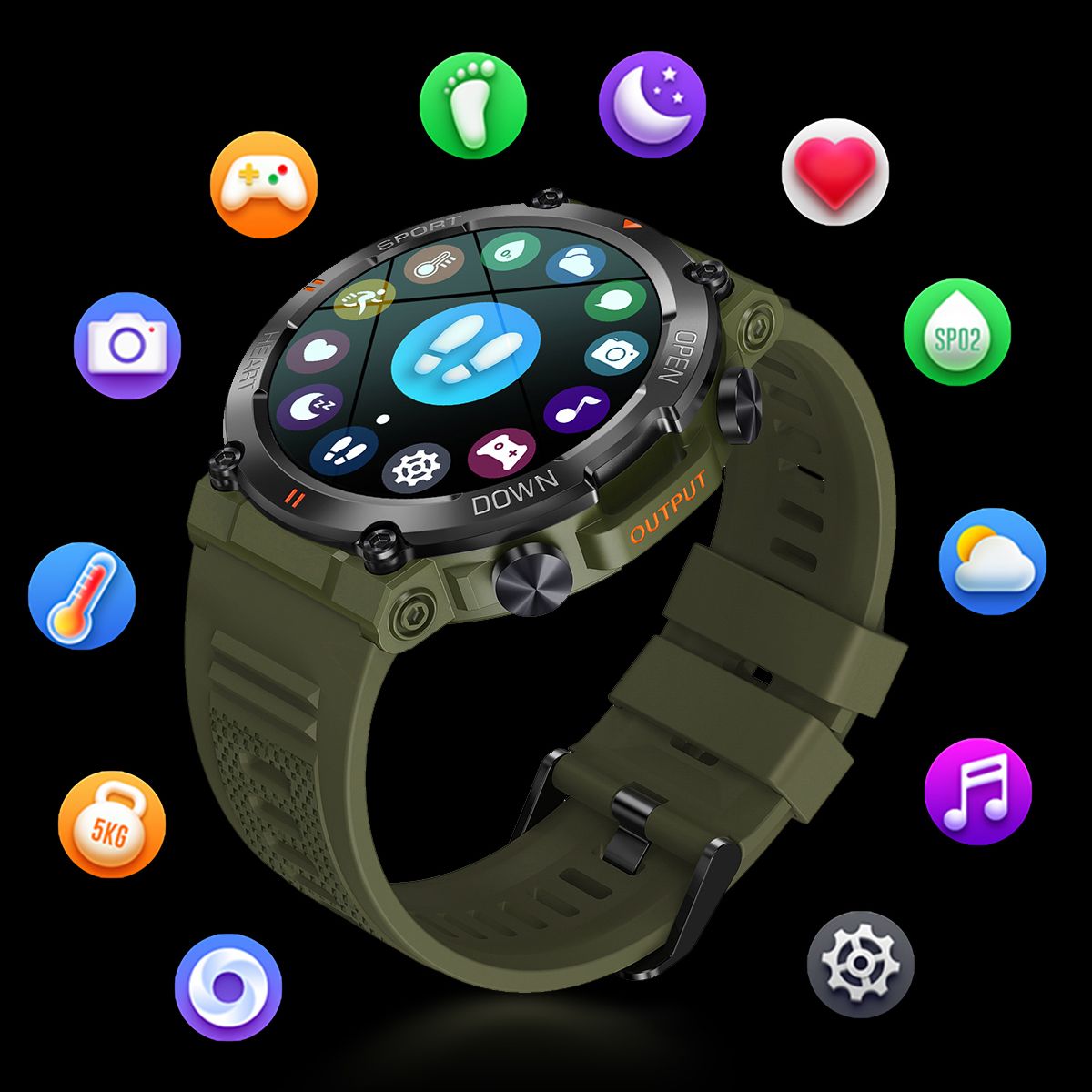 TODEX K56 Pro Smartwatch 1.39in HD Screen Bluetooth Call for Man ...