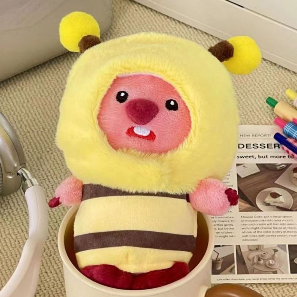 GEYU หมวกสัตว์ถอดออกได้ พวงกุญแจทับทิมช่องคลอดสีชมพู ทับทิมบีเวอร์สี ...