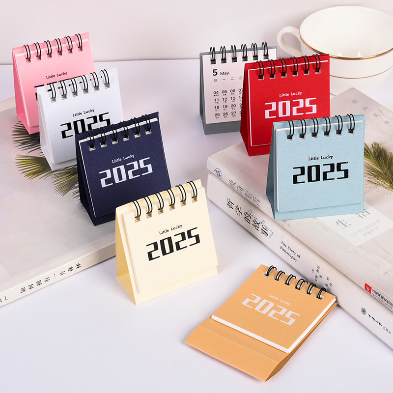 Black White 2024 2025 Desk Calendar Kawaii Coil Calendar To Do List ...