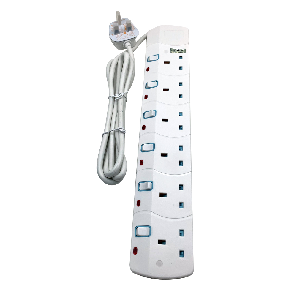 Philips Sockets 3/4/5/6 Gangs Extension Socket 2 Meter White Series ...