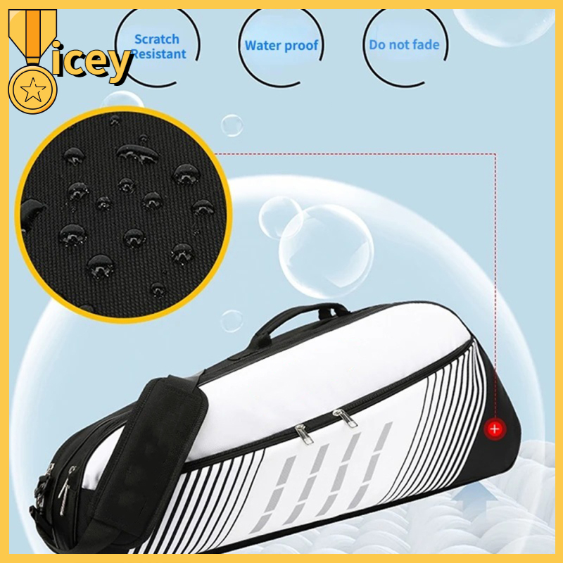 Badminton Racket Kit Bag With Adjustable Padded Shoulder Straps Tennis ...