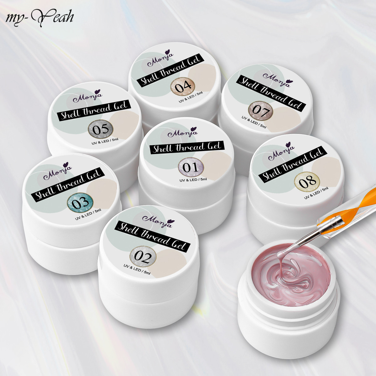 Myyeah เจลทาเล็บ สีเจลทาเล็บ UVLEDสีเจล สีทาเล็บเจล แแบบต้องอบ 5ml ...