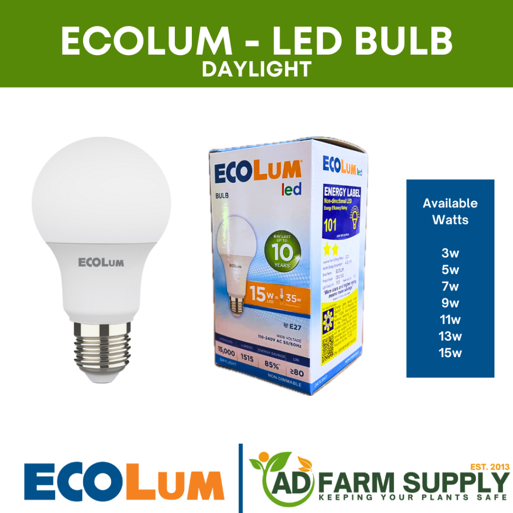Ecolum LED Bulb - Daylight (3w - 15w) | Lazada PH