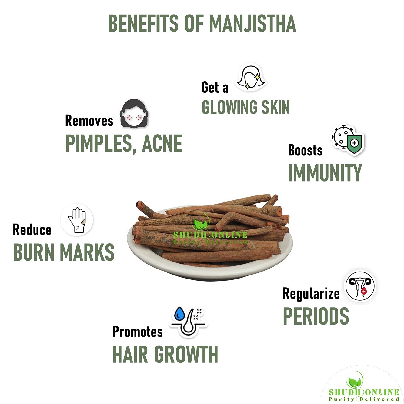 Manjistha Root, Majith Organic, Indian Madder (500 Grams) | Daraz.pk