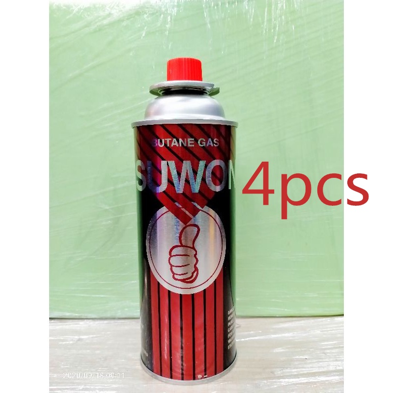 SUWON Safe Butane Gas for Gas stove 220g x 4 pcs Korea Gas Tank ...