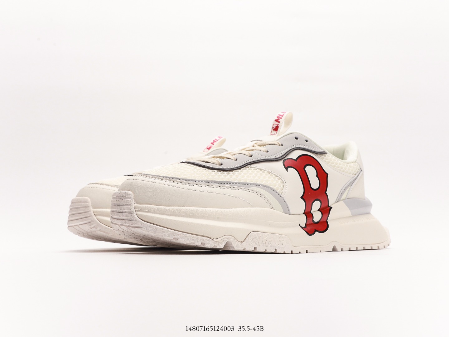 100 AuthenticMLB FASHION-MLB Chunky Runner Liner รองเท้าผ้าใบ สีแดง ...