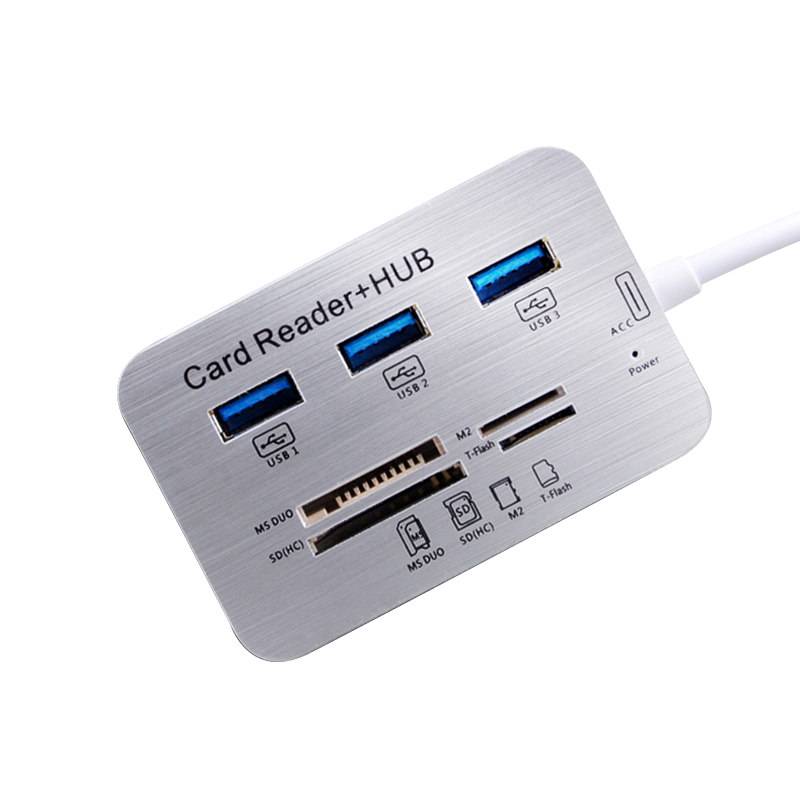 USB Hub Card Reader 2.0 High Speed Multi USB 3.0/2.0 Hub All In One ...