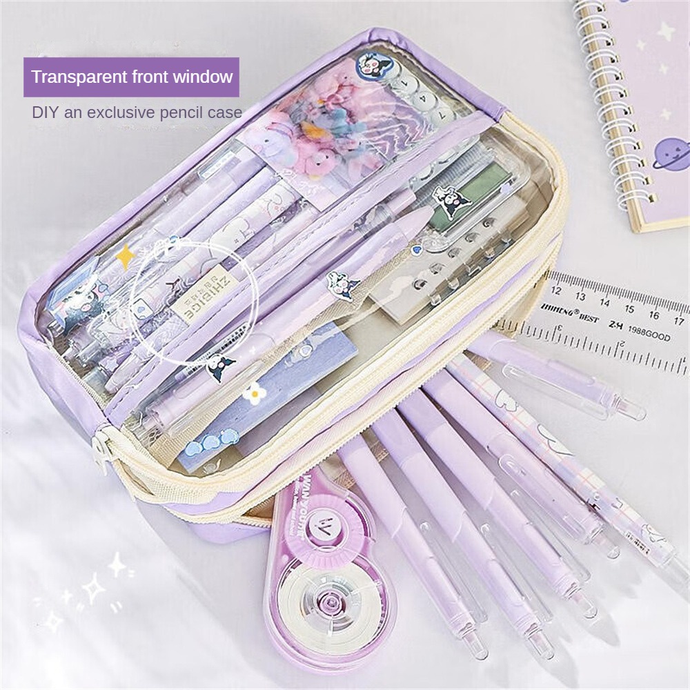 Pencil Case Large Capacity Cute Student Stationery Storage Pencil Bag ...