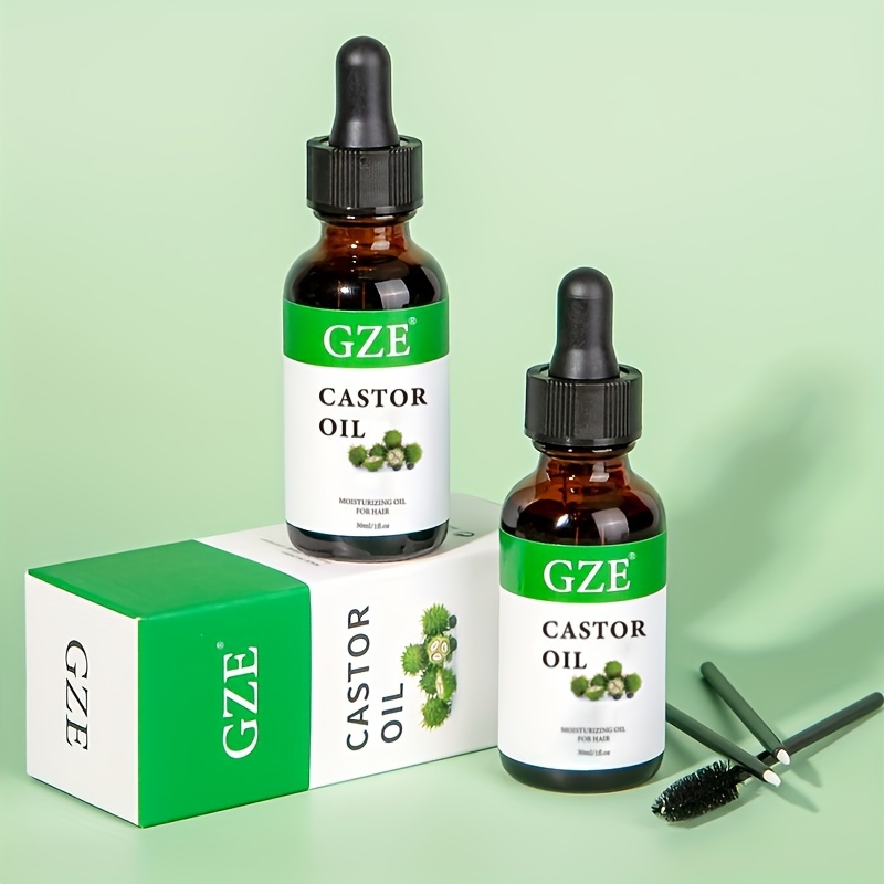 GZE Castor Oil Cold Pressed for Strengthens Thickens Eyelashes Eyebrows ...