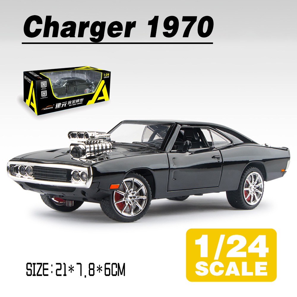 LEO 1:24 Dodge Charger 1970 Metal Diecast Alloy Toy Car Model Trucks ...