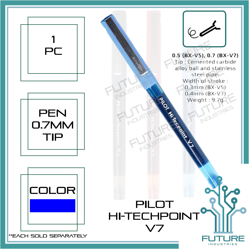 Ballpen Pilot V7 0.7mm Gel Pen Liquid Ink Hi Tec Point Hi-Techpoint ...