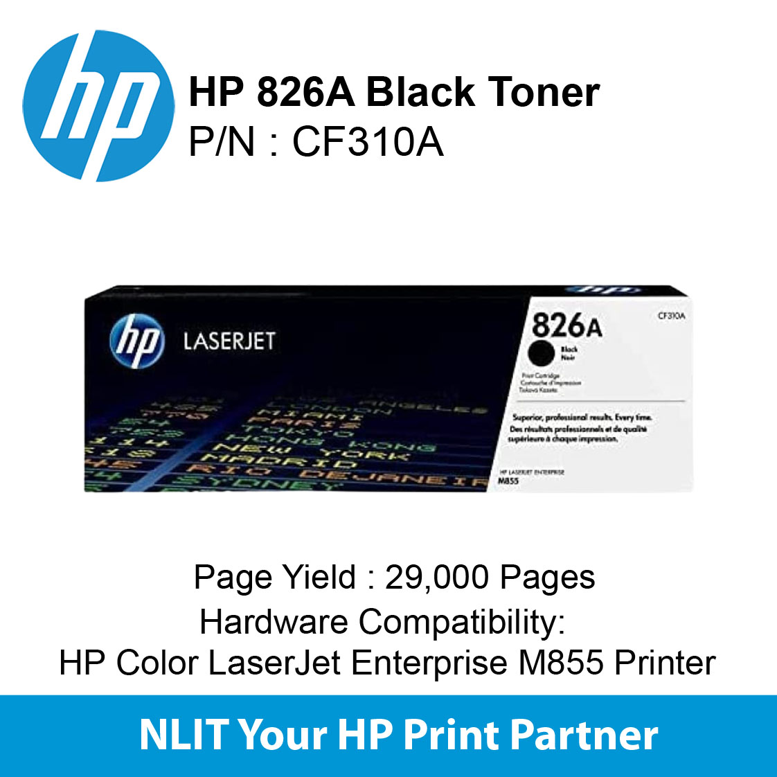 HP 826A Black 9000pgs CF310A | Lazada
