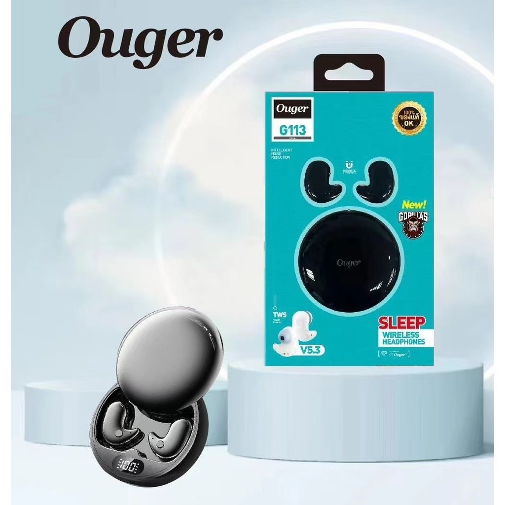 Ouger หูฟังไร้สาย เหมาะกับใส่นอน เสียงดี ไมค์ชัด ตัดเสียงรบกวน แบตอึด ...