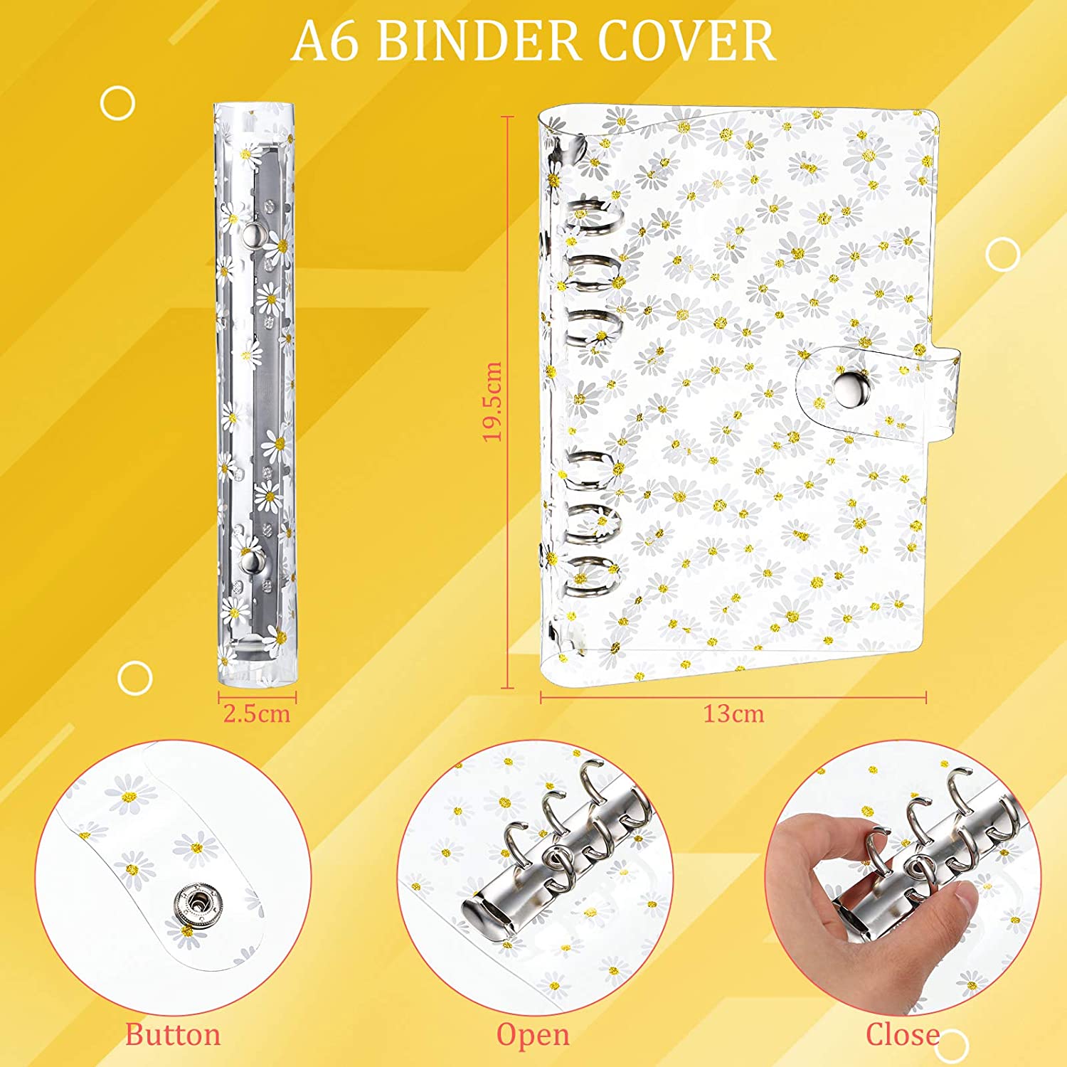 【The Quiet Page】27 Pieces A6 Binder Pvc Notebook Cover Budget Envelopes ...