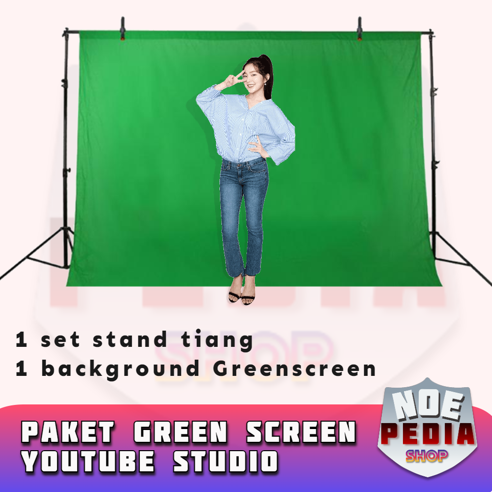 Stand Backdrop 300 x 200 Paket Studio Foto Tiang Background Green ...