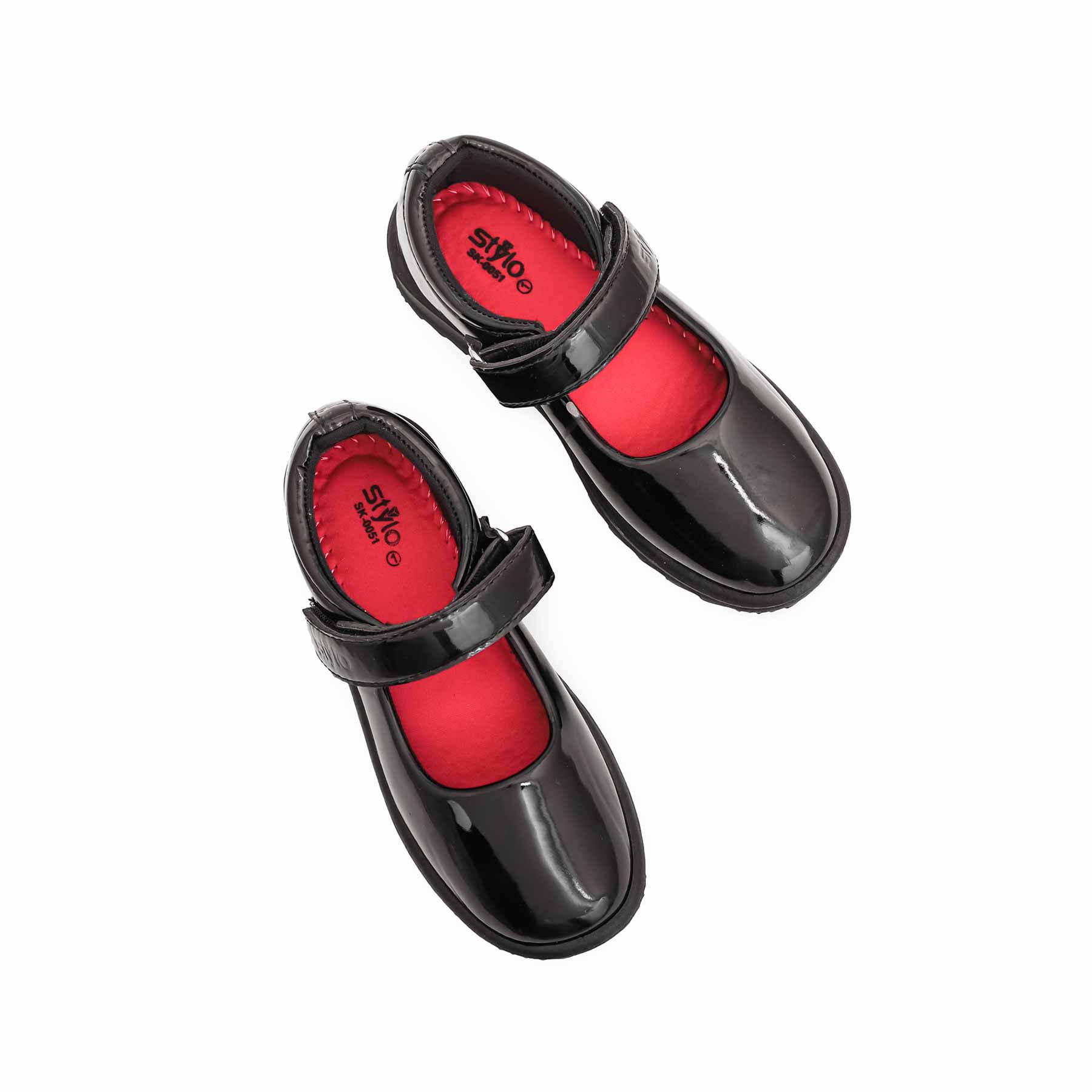 Stylo Girls Black Pateint School Shoes SK0051 School Shoes For Girls ...