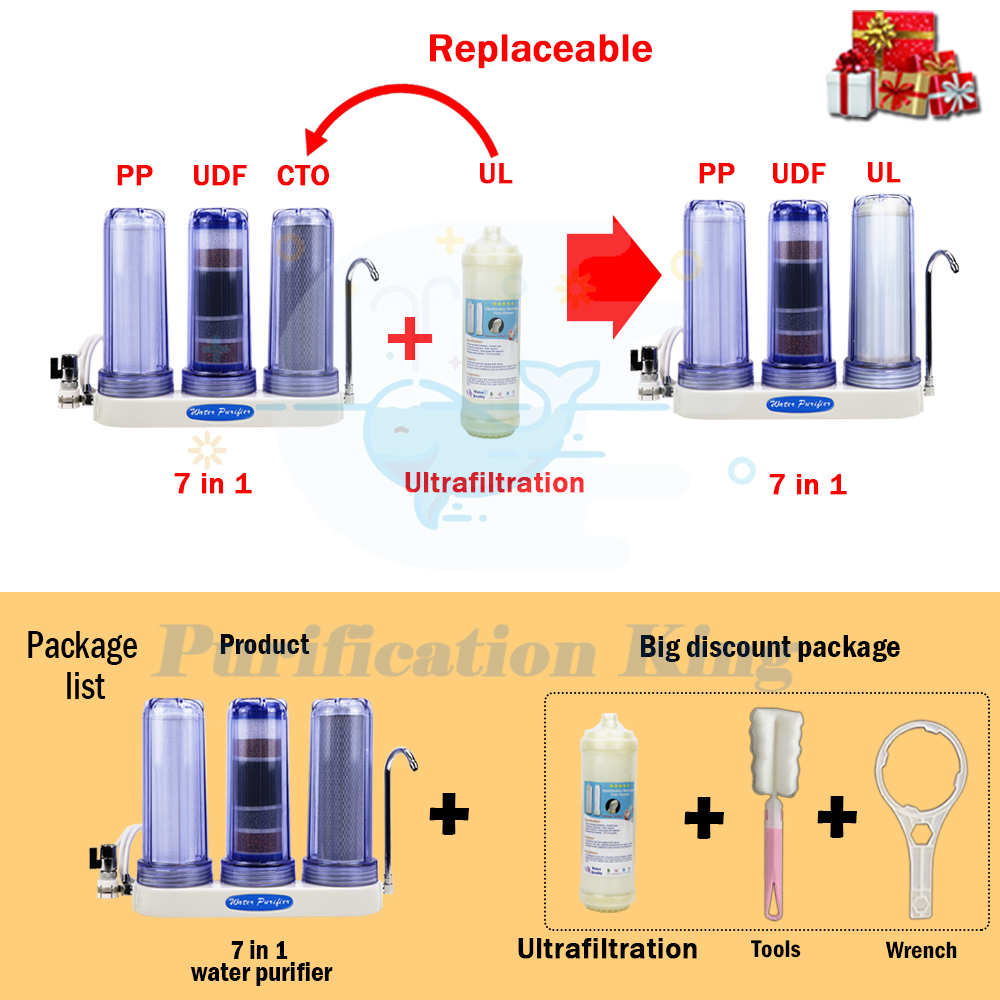 3 Stage Ultrafiltration Water Purifier Enhanced Water Filter Purifier ...