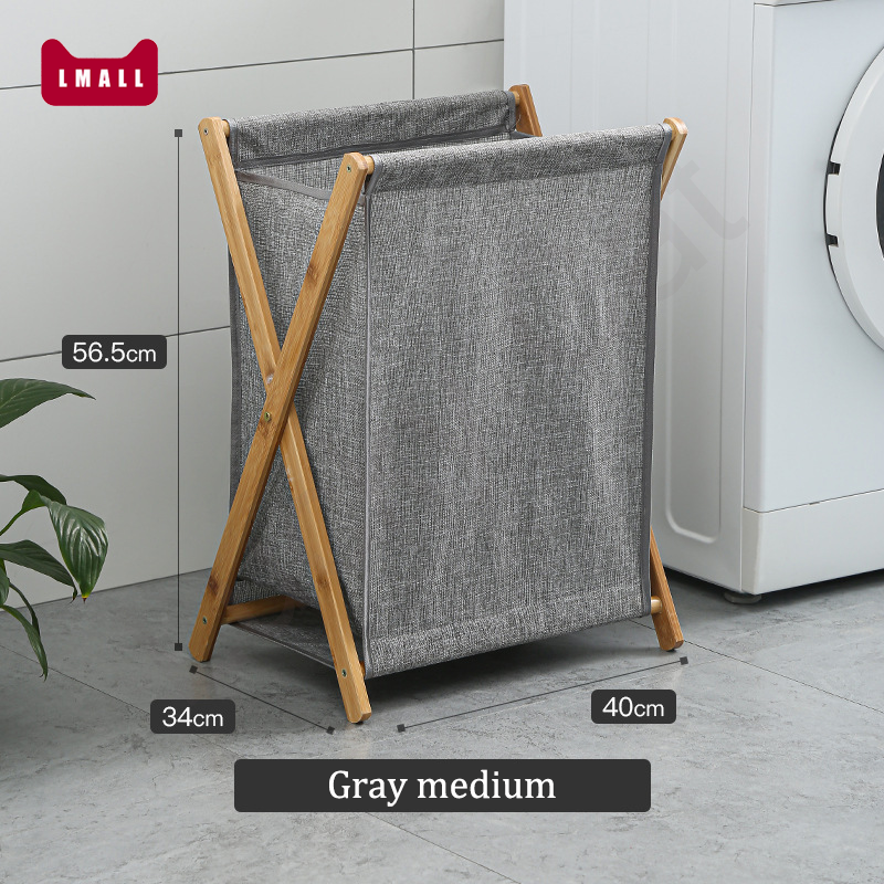 SG seller bamboo folding laundry basket Foldable Laundry Basket/ Large ...