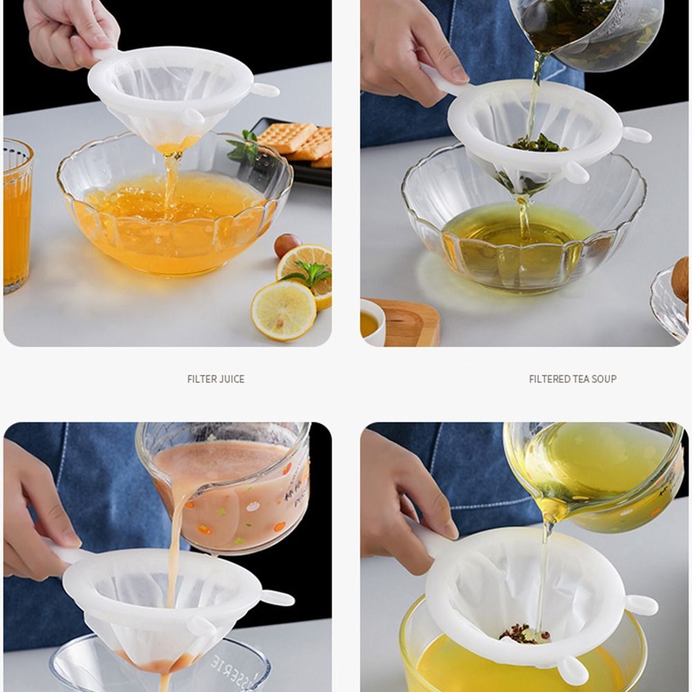 White Nylon Mesh Strainer Kitchen Gadgets 100/200/400Mesh Separation ...