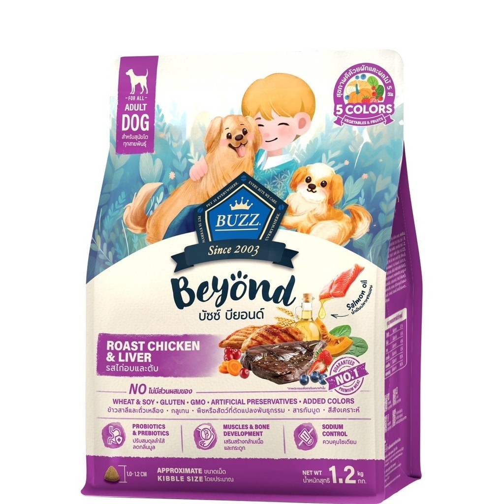 Buzz Beyond Dog อาหารสุนัข เกรดพรีเมี่ยม กลูเตนฟรี ขนาด 1-1.2 kg - หมี ...