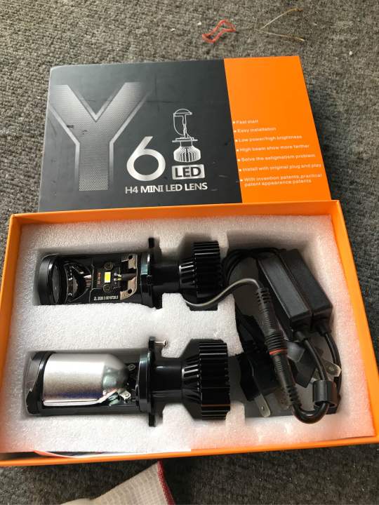 คู่ หลอดไฟ LED รุ่น Y6 Y7 Y8 ขั้ว H4 16,000 ลูเมน 90w รับประกัน1ปี ...