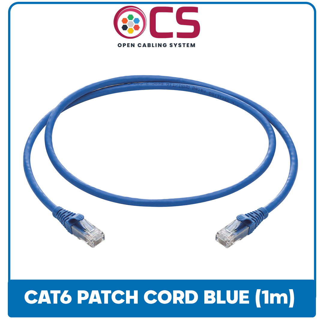 OCS CAT6 PATCH CORD BLUE (1m) CORD BLUE | Lazada PH
