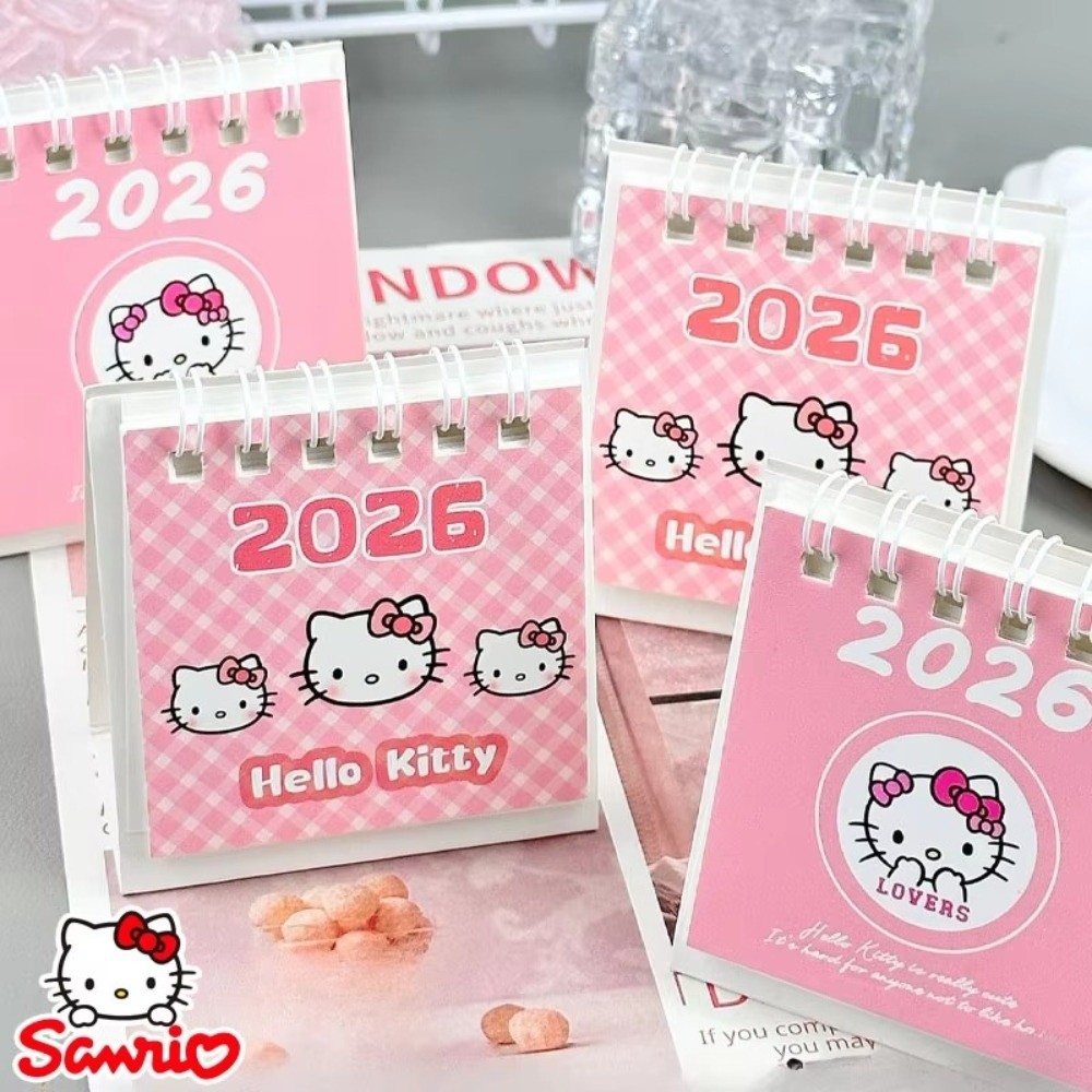 Creative Mini 2026 Desk Calendar Sanrio Hello Kitty Coil Binding ...