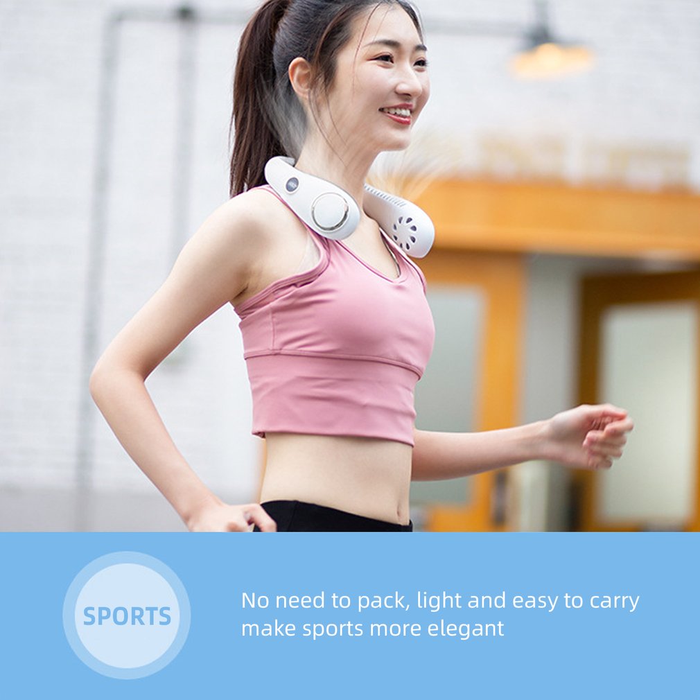 ใหม่ Mini Fan แบบพกพา Bladeless คอพัดลม LED Digital แสดงผล Air Cooler ...