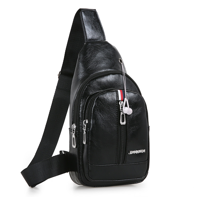 P248กระเป๋าคาดหน้าอกหนังผู้ชายอเนกประสงค์แสงแฟชั่นกระเป๋าสะพายเดินทาง ...