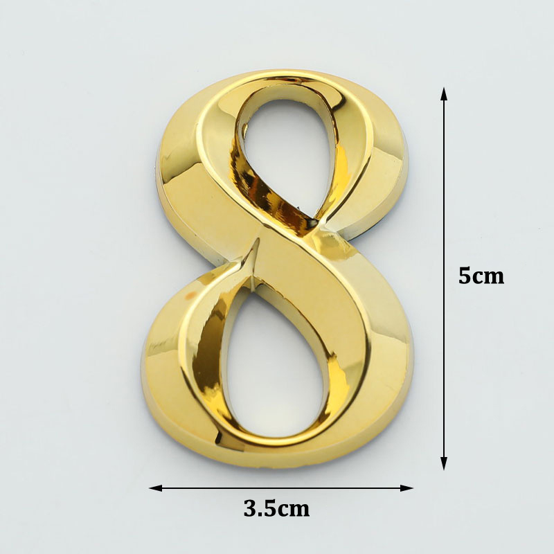 1pc Height 5cm Golden Home Sticker Address Door Label Gold Modern House ...