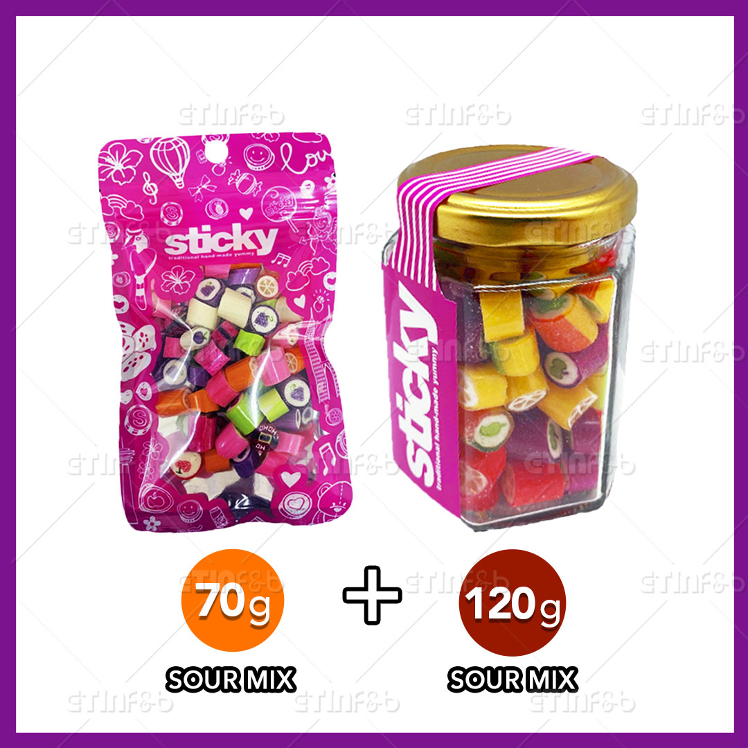 STICKY Candy Gula-Gula Viral Coklat HALAL Stok Sedia Masam Manis Gula ...