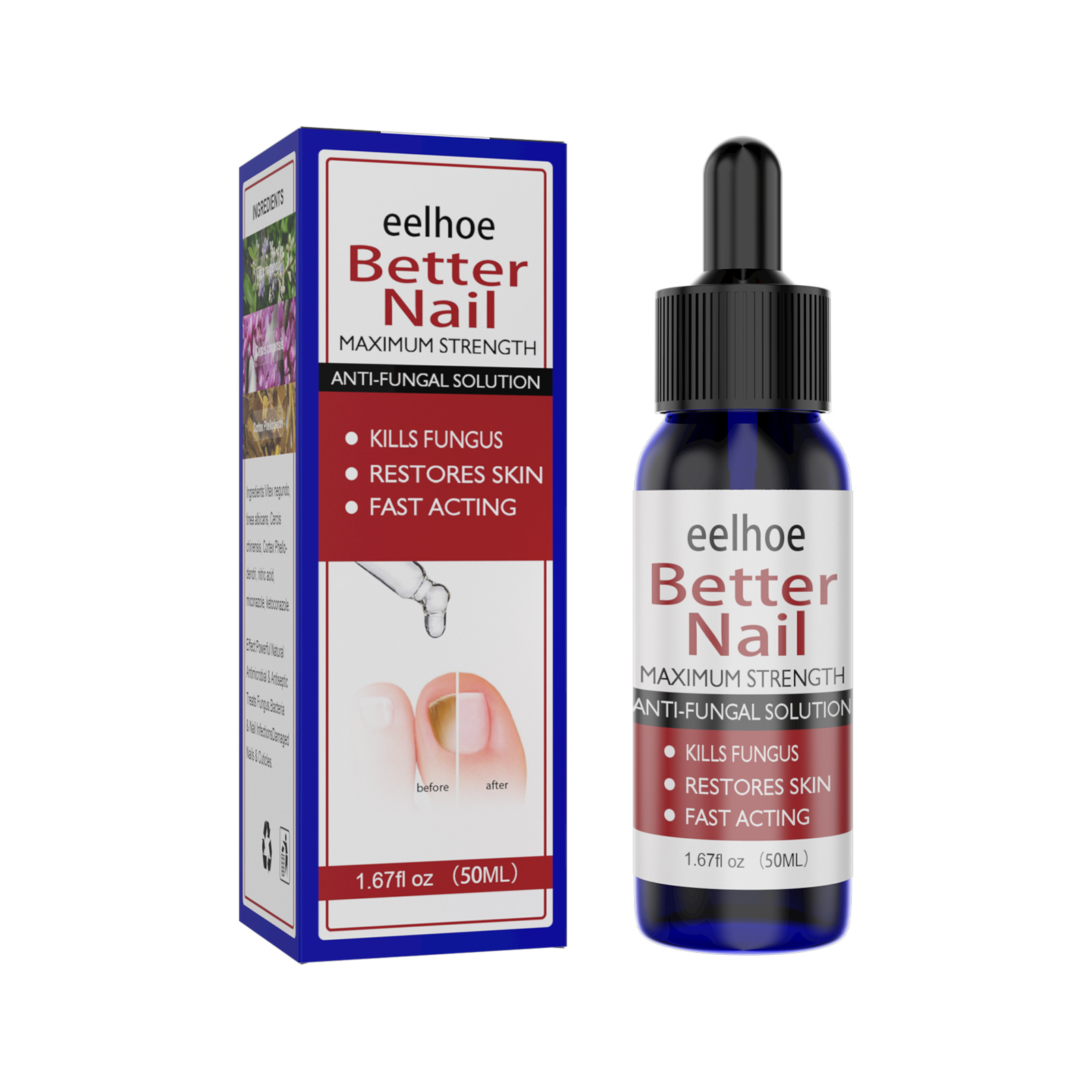 Eelhoe Fungal Nail Repair Essence Foot Toe Nail Anti-Fungal Solution ...