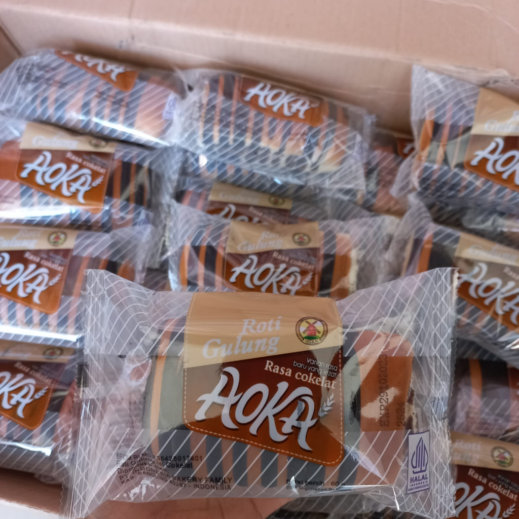 AOKA Roti Gulung, 1 dus isi 60 pcs | Lazada Indonesia