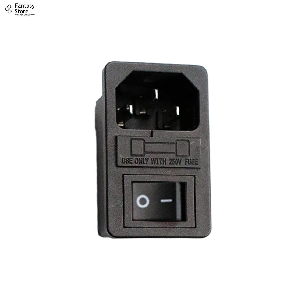FG 1Pcs 10A 250VAC 3 Pin IEC320 C14 Inlet Connector Plug Power Socket ...