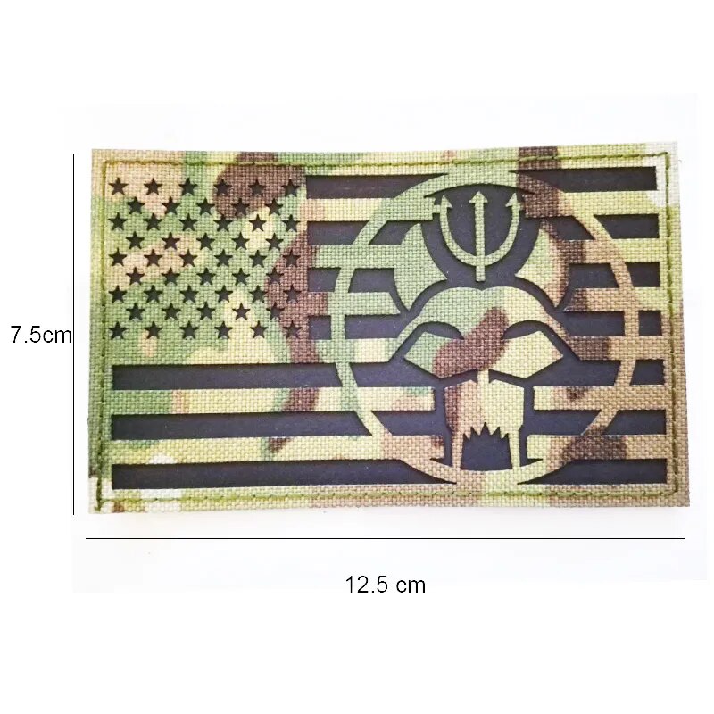 Seal Team IR Infrared Reflective Camouflage Patches Navy Seals Patches American US Flags Badges ...