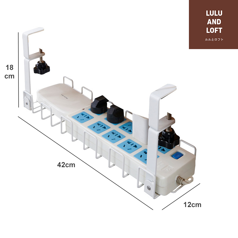 LULU AND LOFT Cable Management Rack Desk Cable Organizer Wire Plug Cord ...