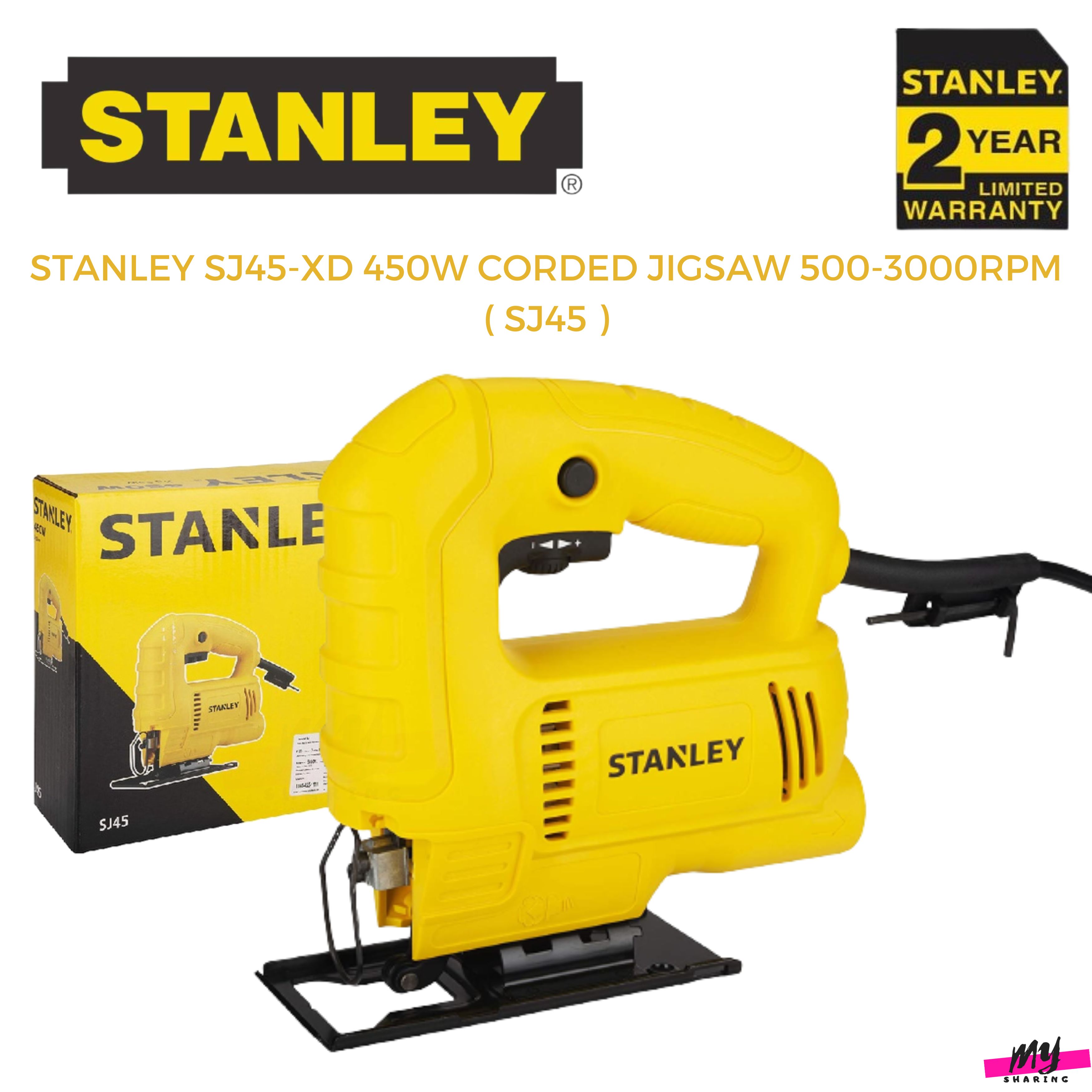STANLEY SJ45-XD 450W CORDED JIGSAW 500-3000RPM ( SJ45 ) | Lazada